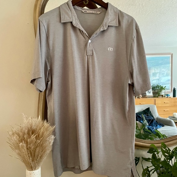 Travis Mathew | Shirts | 35 Travis Mathew Gray Golf Polo | Poshmark
